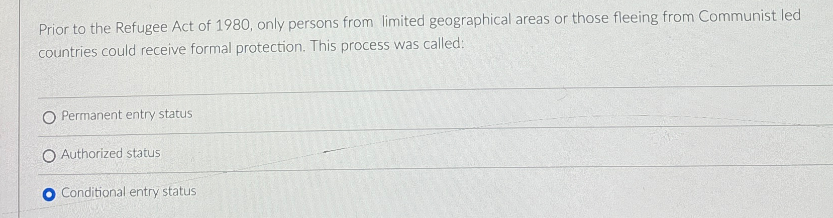 Solved Prior to the Refugee Act of 1980, ﻿only persons from | Chegg.com