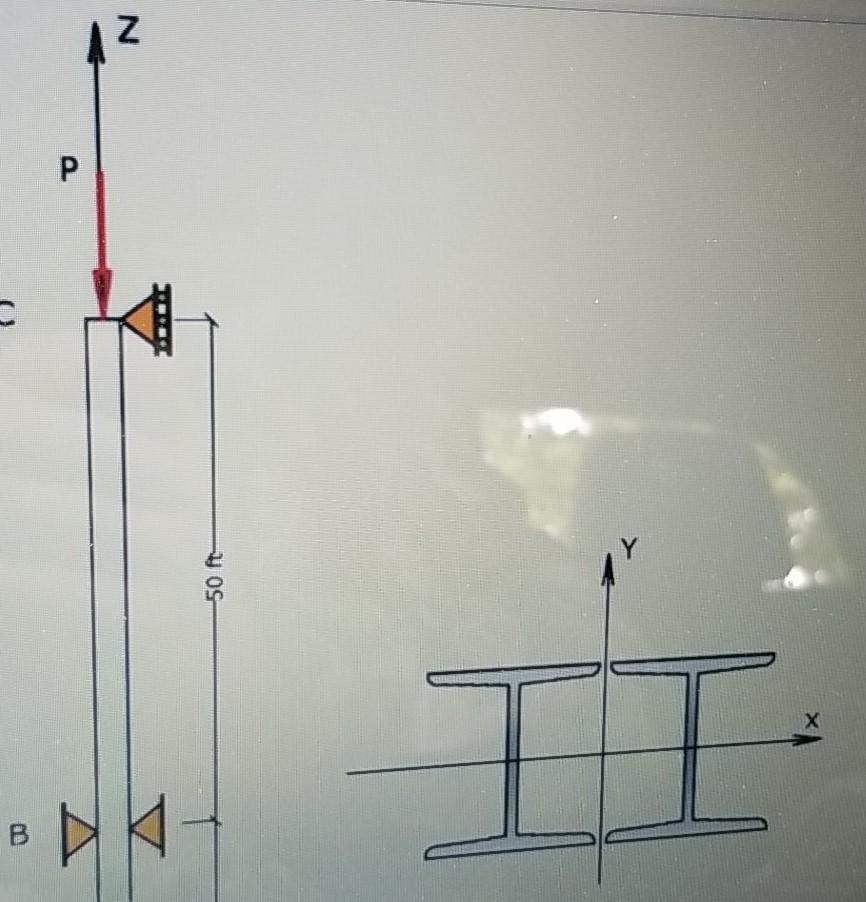 Solved A column ABC is supported at ends A and Cand | Chegg.com