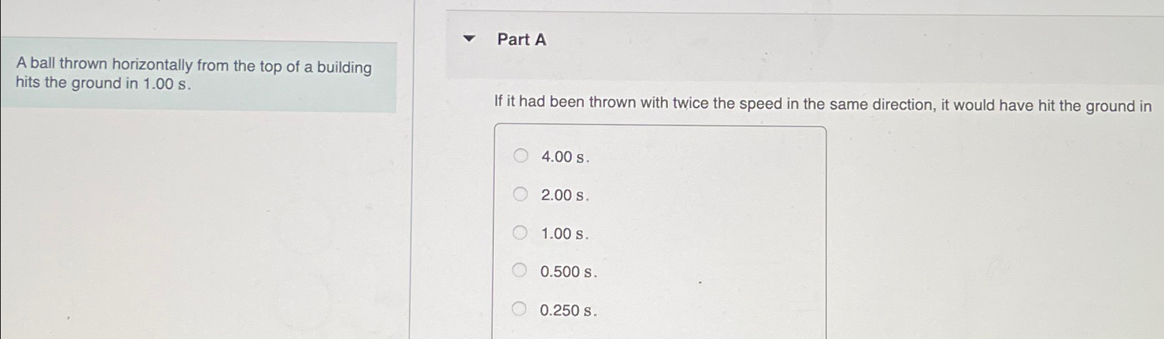 A ball thrown horizontally from the top of a building | Chegg.com