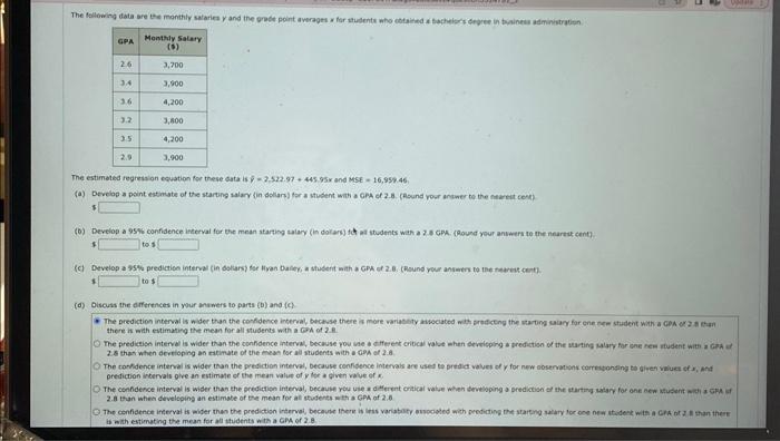 Solved \begin{tabular}{|c|c|} \hline GPA & | Chegg.com