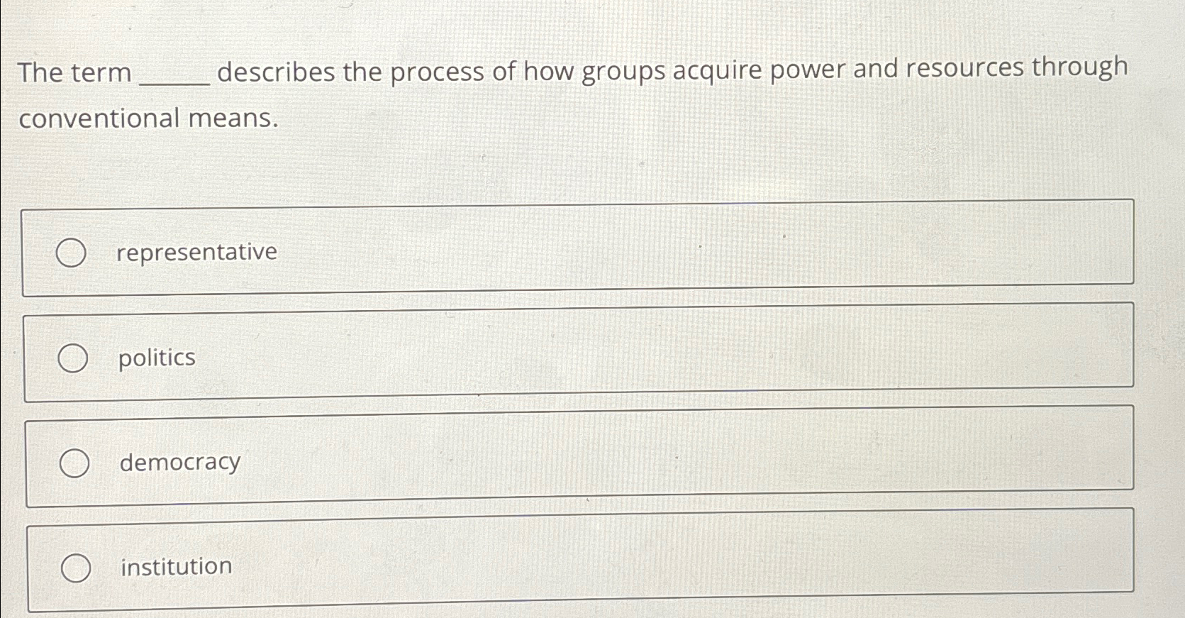 Solved The term q, ﻿describes the process of how groups | Chegg.com