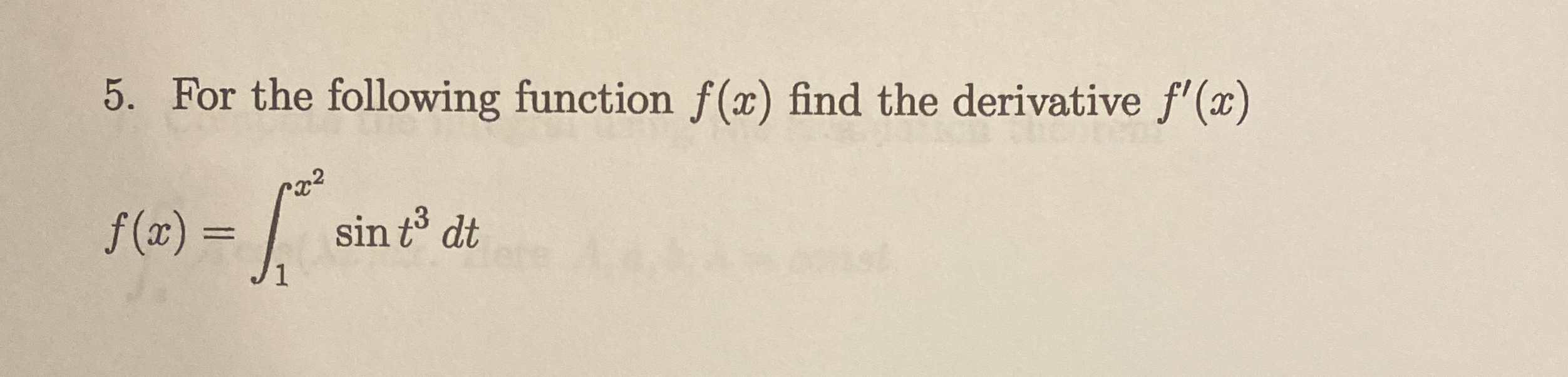 Solved For the following function f(x) ﻿find the derivative | Chegg.com