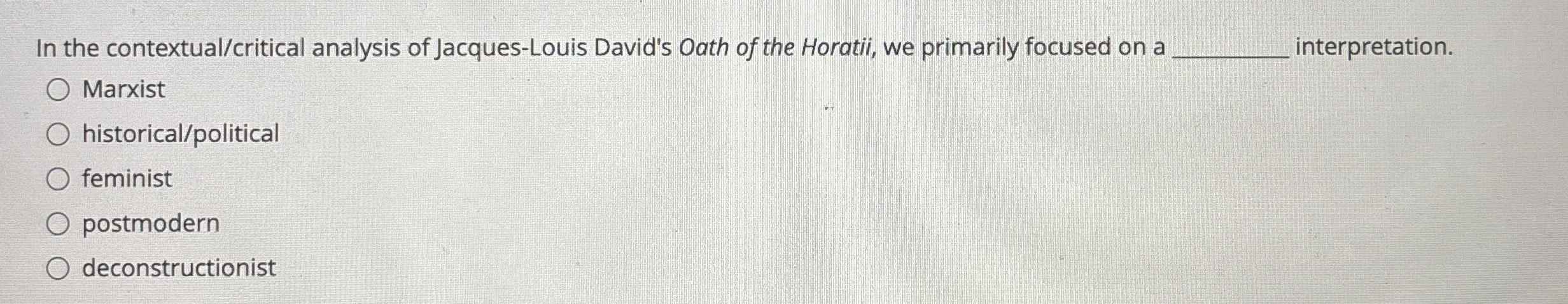 Solved In the contextual/critical analysis of Jacques-Louis | Chegg.com