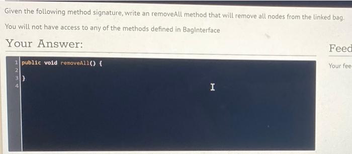 Solved 3 public class LinkedBag implements Bag Interface{ | Chegg.com