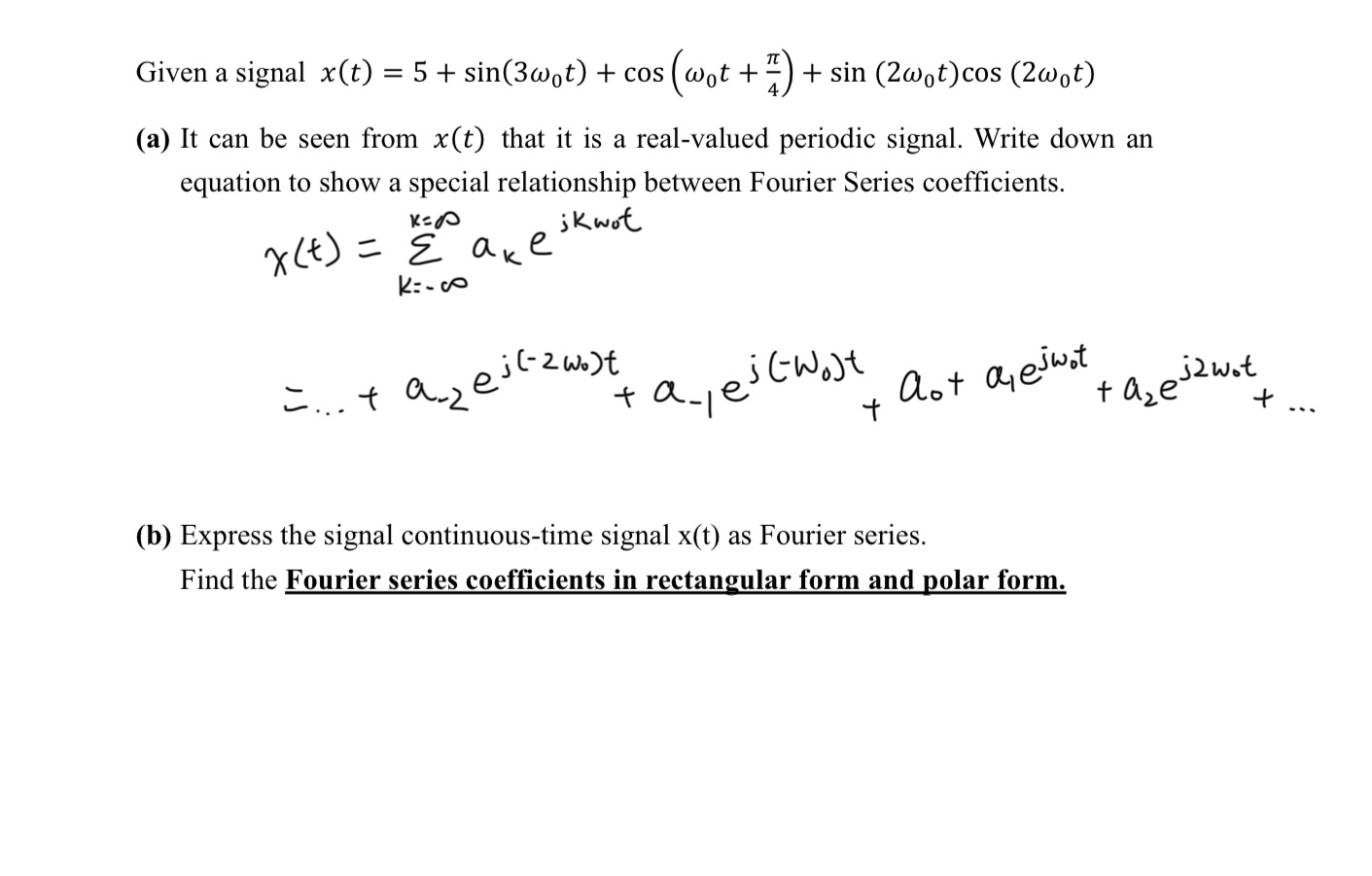 Solved Given a signal | Chegg.com