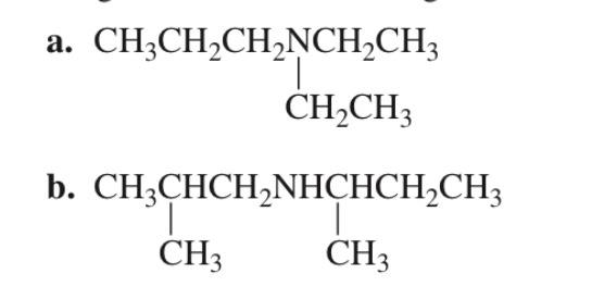 Solved f. CH3CHNH2 CH3 a. CH CH CH NCH.CH CH2CH3 b. | Chegg.com