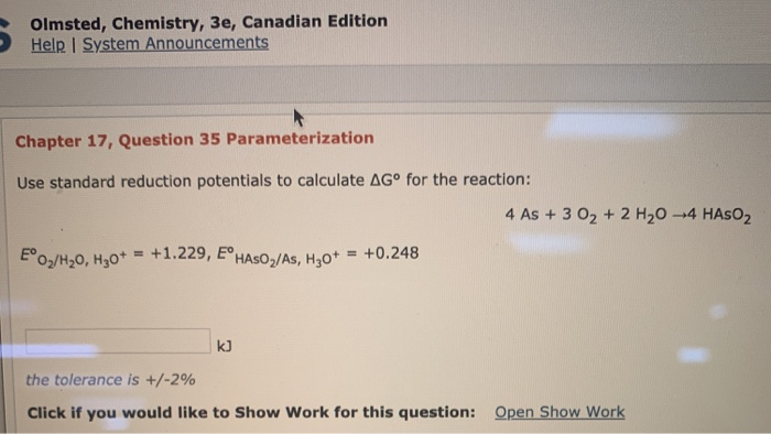 Solved Chapter 17 Question 35 Use standard reduction | Chegg.com