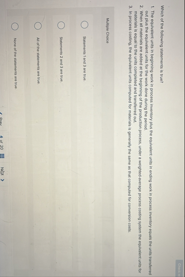 Solved Which of the following statements is true?The | Chegg.com