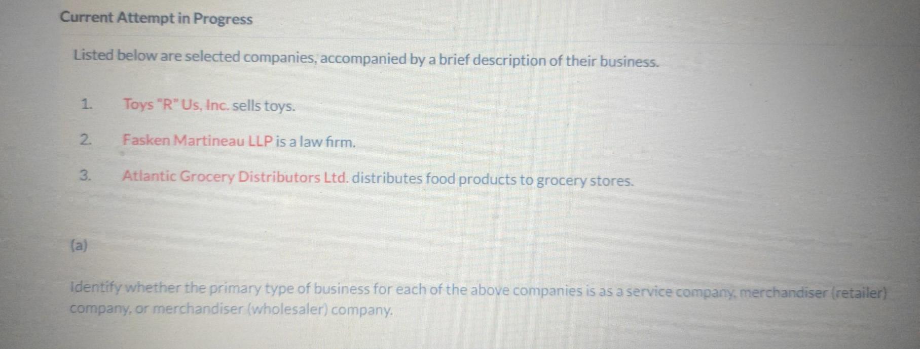 Solved Current Attempt in Progress Listed below are selected | Chegg.com