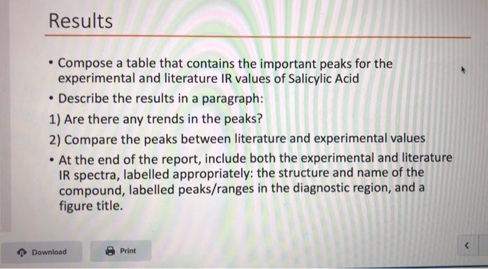 Solved - Compose a table that contains the important peaks | Chegg.com