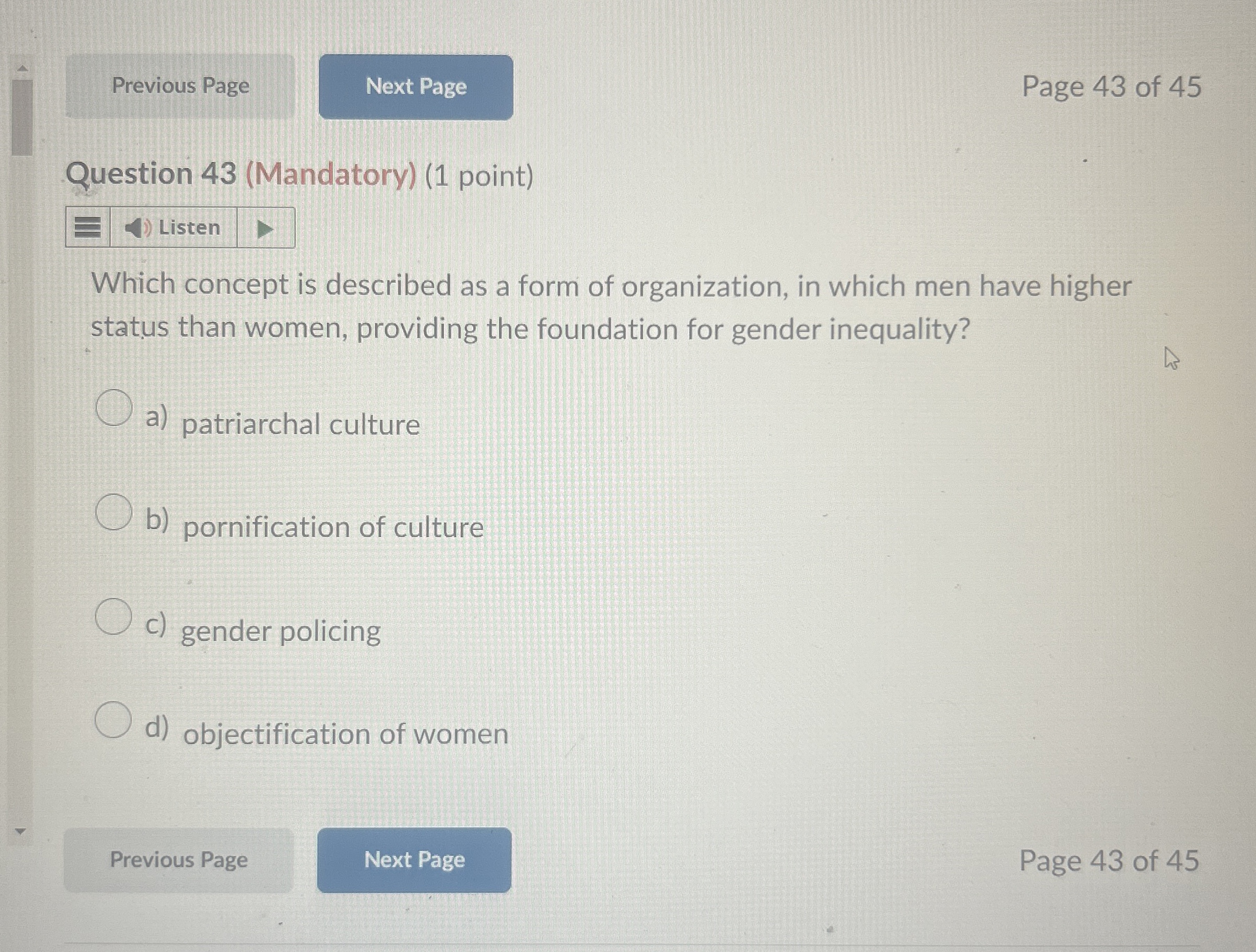 Solved Question 43 (Mandatory) (1 ﻿point)Which concept is | Chegg.com