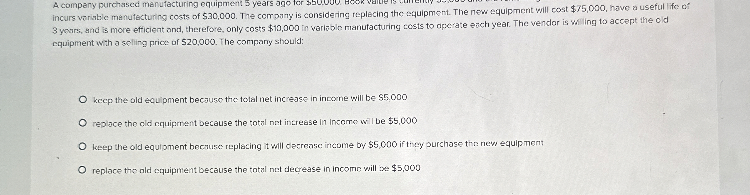 High Quality SOLUTION incurs variable manufacturing costs of $30,000. ﻿The | Chegg.com