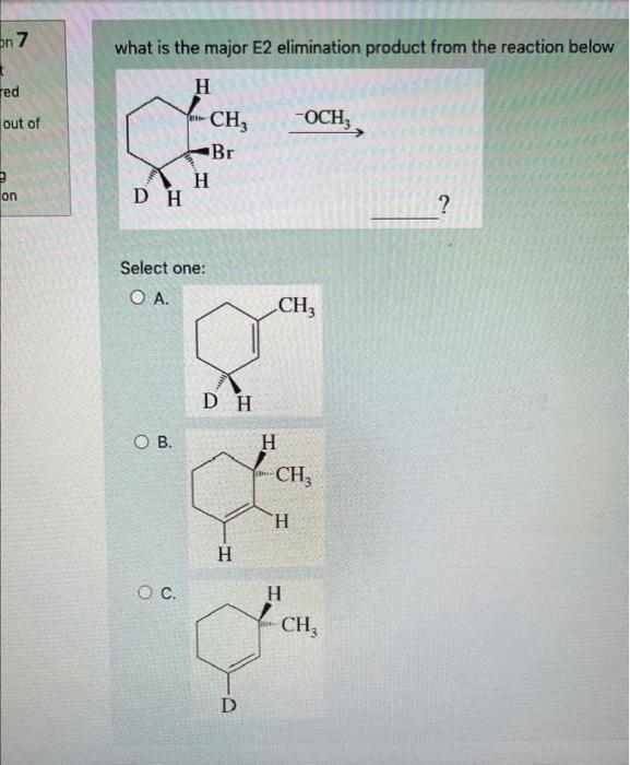 Solved what is the major E2 elimination product from the | Chegg.com