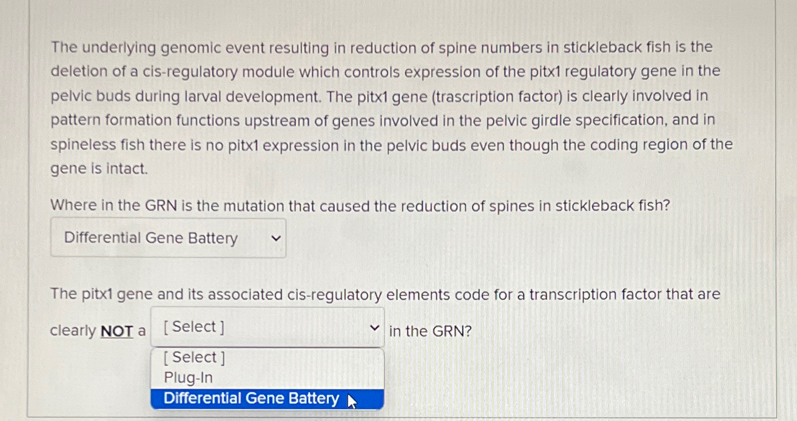 Solved The underlying genomic event resulting in reduction | Chegg.com