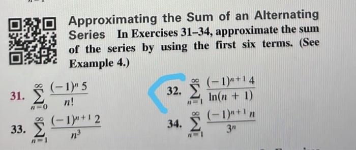 Solved Approximating the Sum of an Alternating Series In | Chegg.com