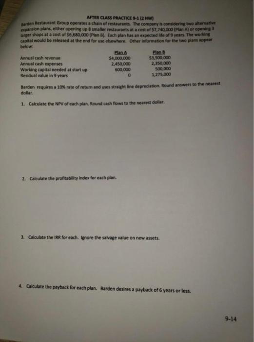 Solved 5. Calculate the ARR for each. 6. Which plan would | Chegg.com