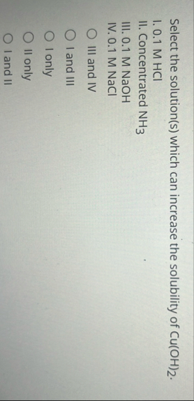 Solved Select the solution(s) ﻿which can increase the | Chegg.com