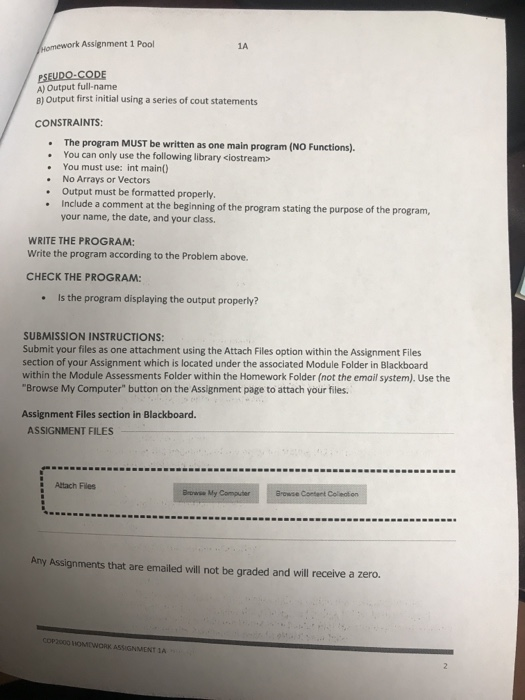 Solved Homework Assignment 1-A paste your code into the Add | Chegg.com