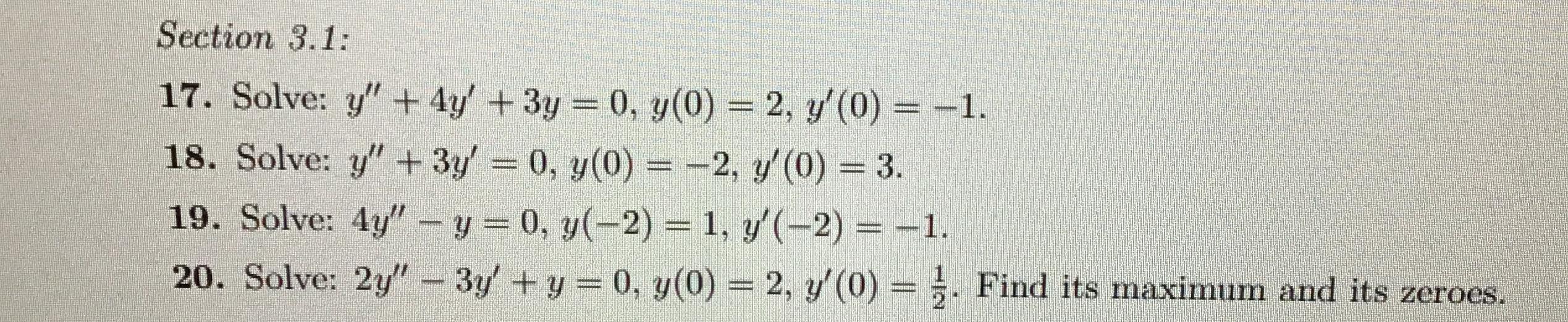 Solved Section 3.1:17. ﻿Solve: | Chegg.com