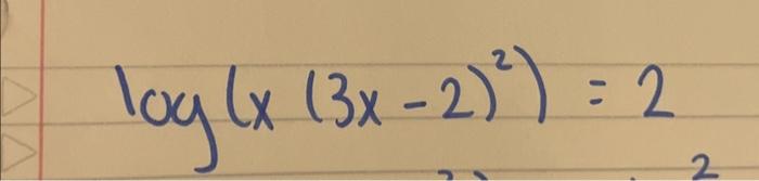 Solved (3x−2)2)=2 | Chegg.com