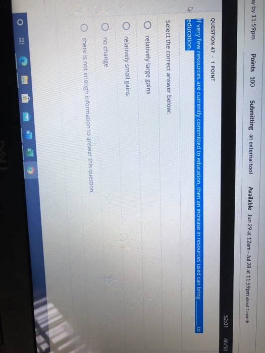 Solved ay by 11:59pm Points 100 Submitting an external tool | Chegg.com