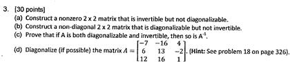 Solved Construct 3 nonzero 2 times 2 matrix that is | Chegg.com