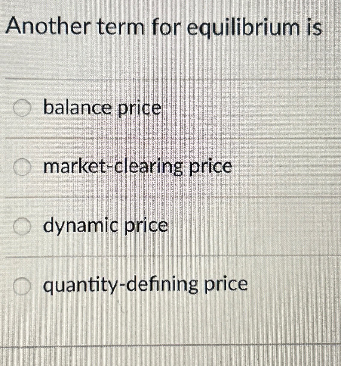 Solved Another term for equilibrium isbalance | Chegg.com