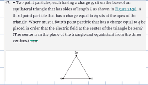 Solved Two point particles, each having a charge q, ﻿sit on | Chegg.com
