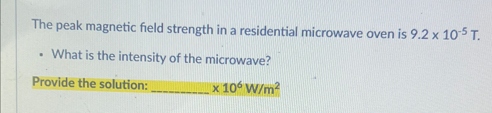 Solved The peak magnetic field strength in a residential | Chegg.com