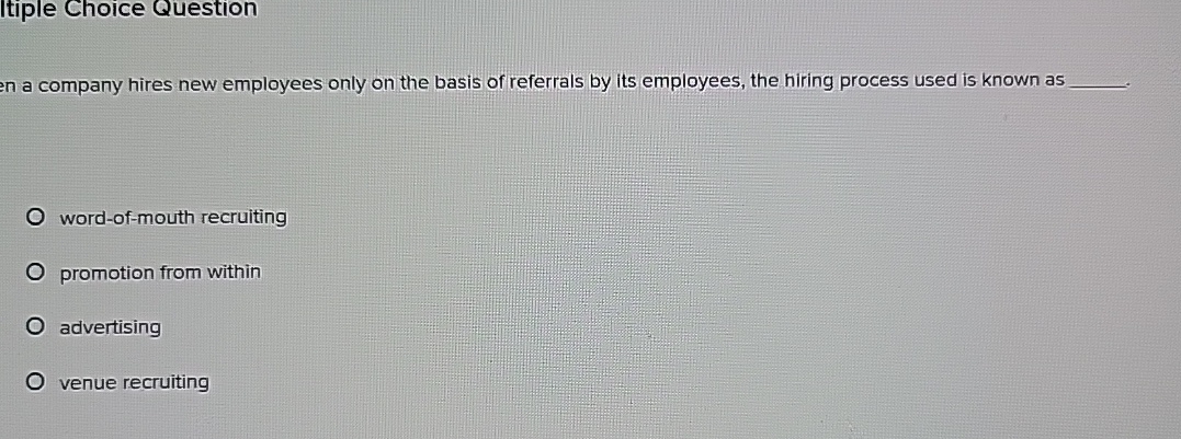 Solved en a company hires new employees only on the basis of | Chegg.com