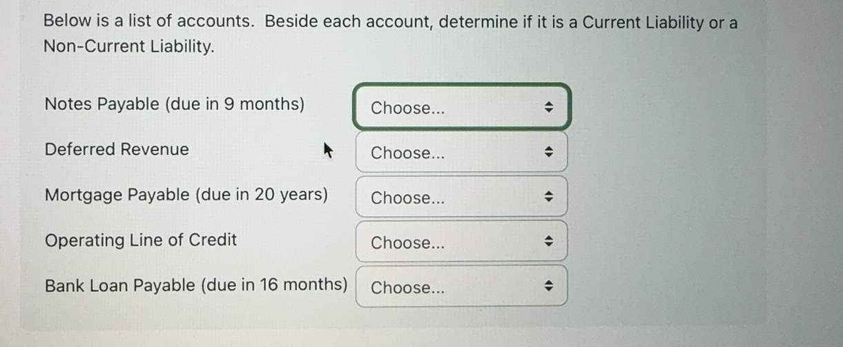 Solved Below is a list of accounts. Beside each account, | Chegg.com