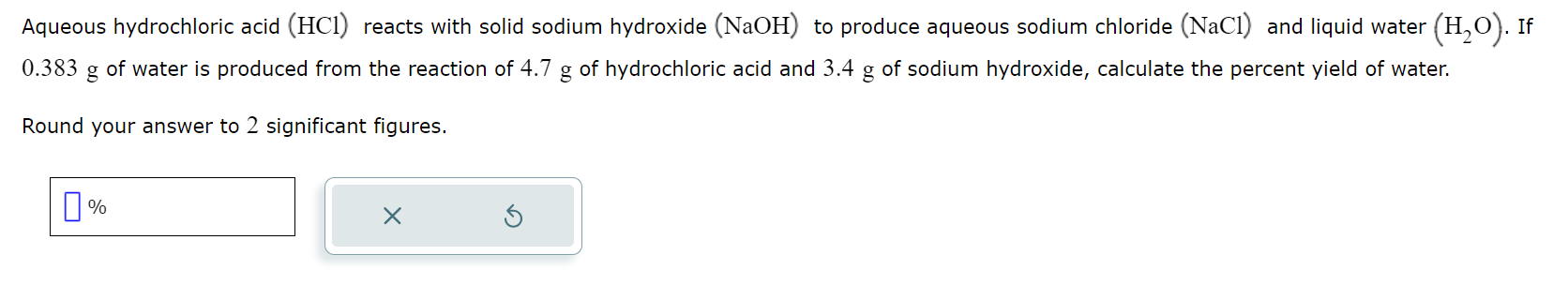 Solved Aqueous hydrochloric acid (HCl) ﻿reacts with solid | Chegg.com