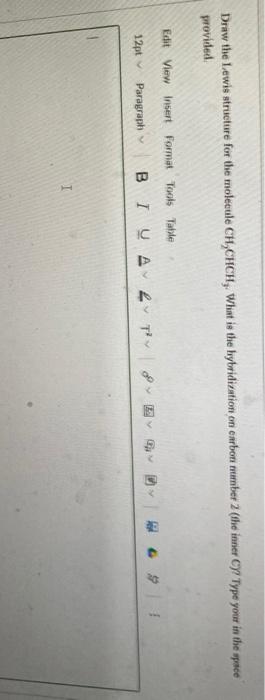 Solved Draw the Lewis structure for the molecule CH CHCH. | Chegg.com