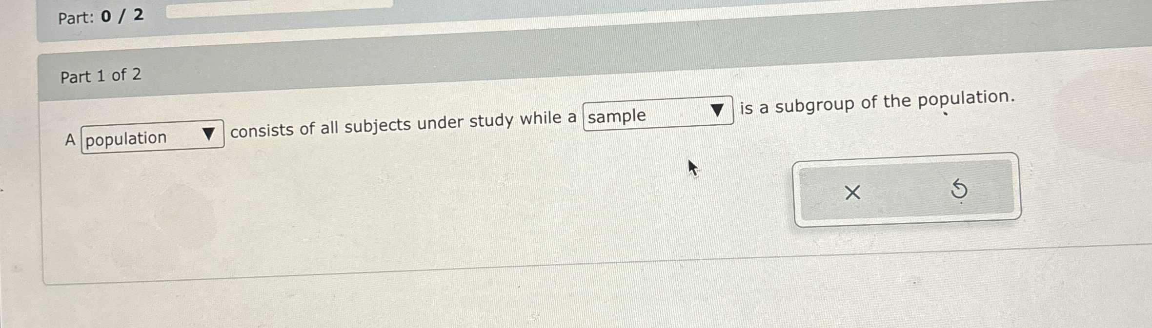 Part: 02Part 1 ﻿of 2A consists of all subjects under | Chegg.com