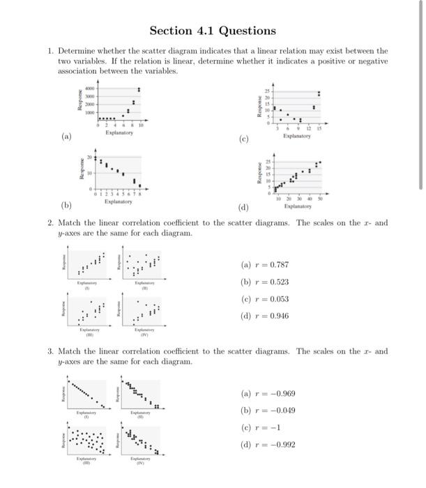 Solved Section 4.1 Questions 1. Determine whether the | Chegg.com