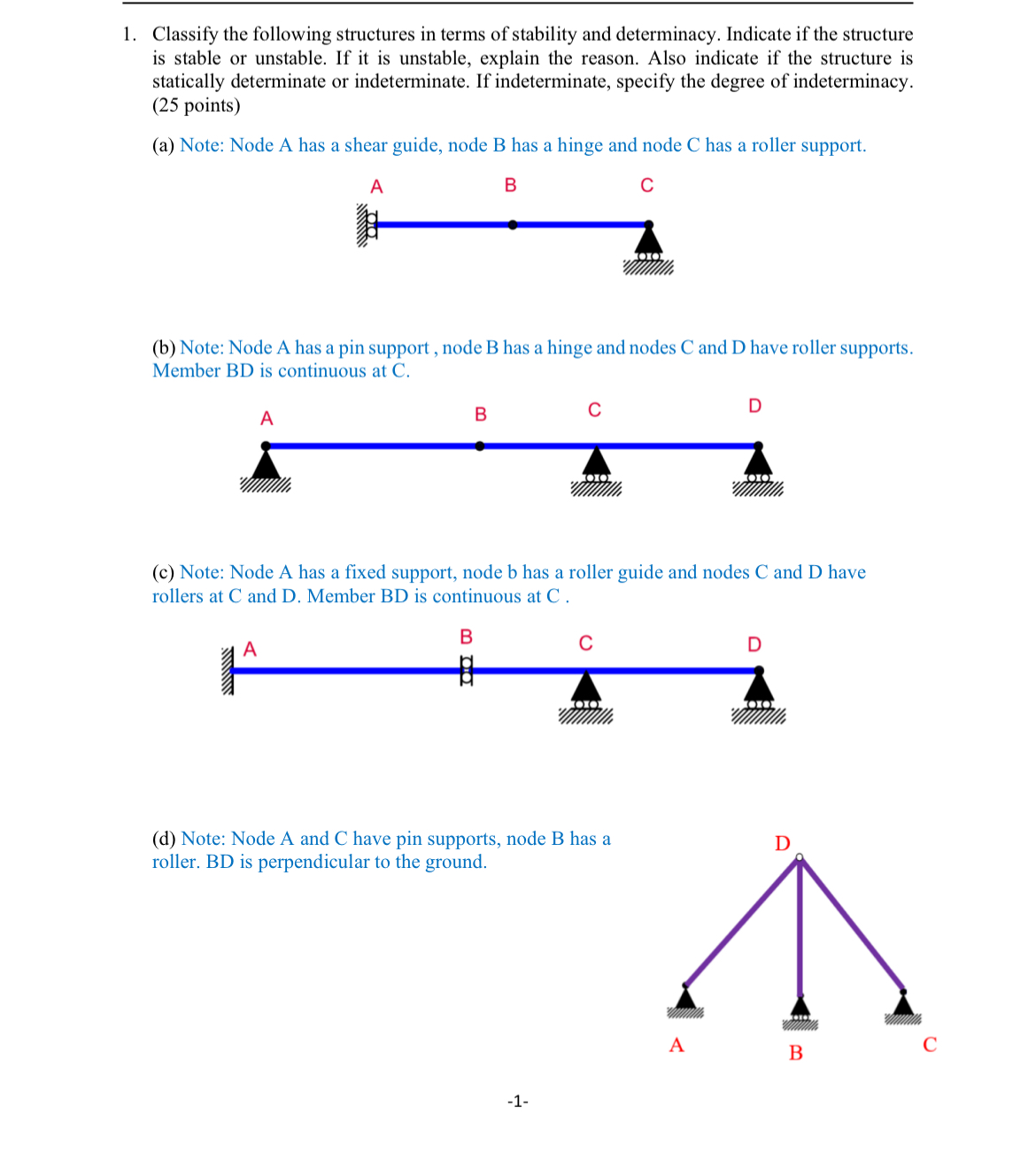 Solved Classify the following structures in terms of | Chegg.com