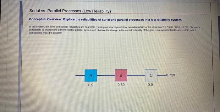 Solved Conceptual Overview: Explore the reliabilities of | Chegg.com
