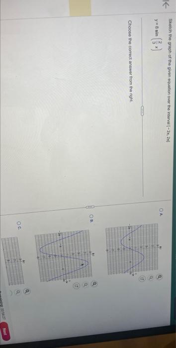 Solved Sketch the graph of the given equation over the | Chegg.com