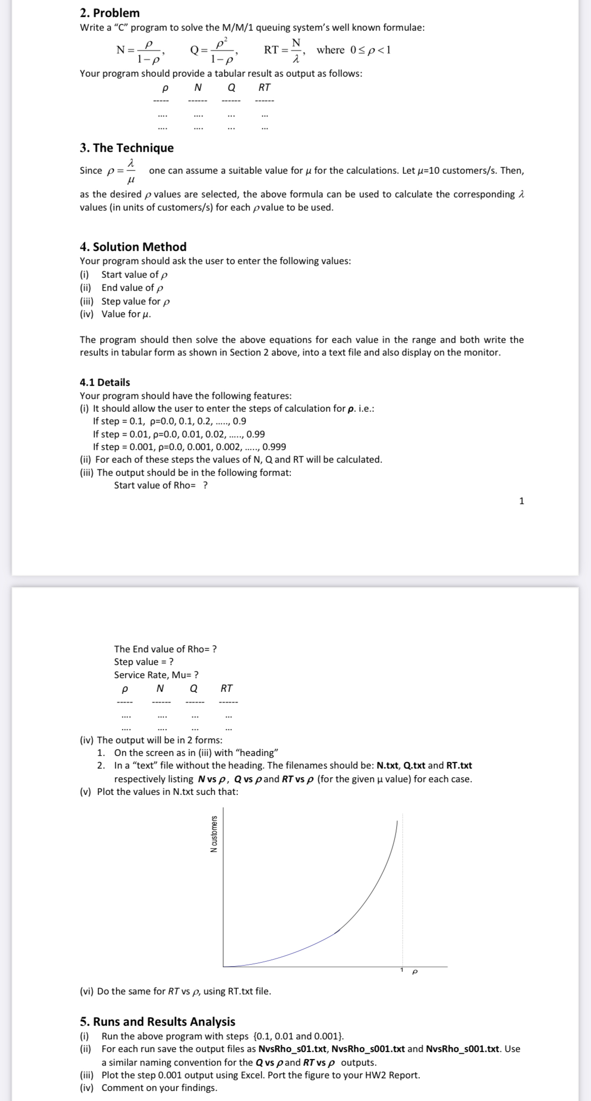 Solved ProblemWrite a " C " ﻿program to solve the MM?1 | Chegg.com