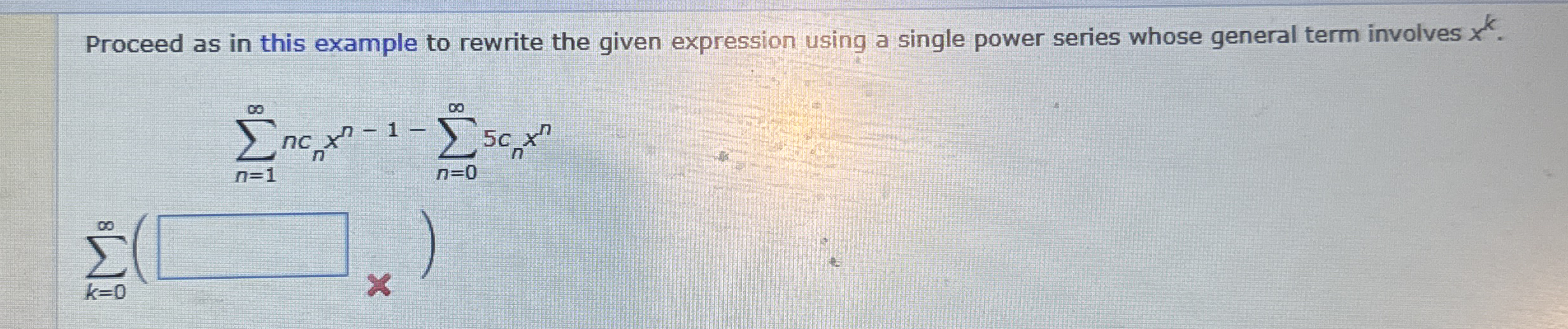 Solved by an EXPERT Proceed as in this example to rewrite the given | Chegg.com