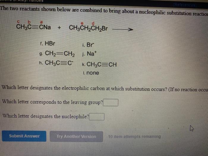 Solved (References The two reactants shown below are | Chegg.com
