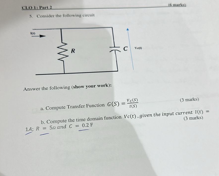 Solved CLO 1: Part 2(6 ﻿marks)5. ﻿Consider the following | Chegg.com