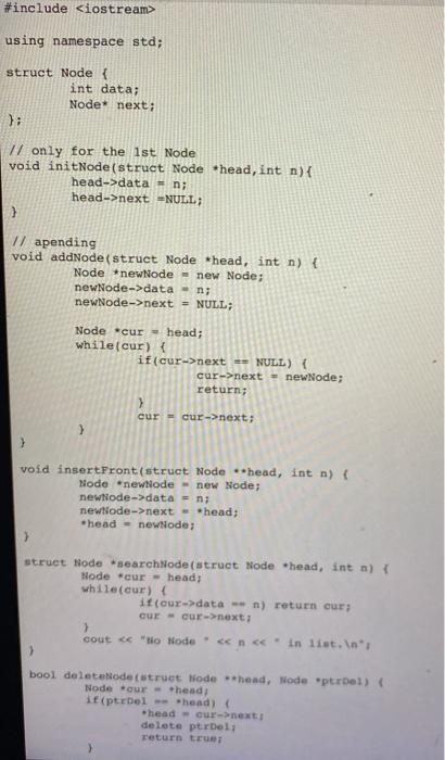 Solved Csc 260l Laboratory 8 Linked List Modify A Given