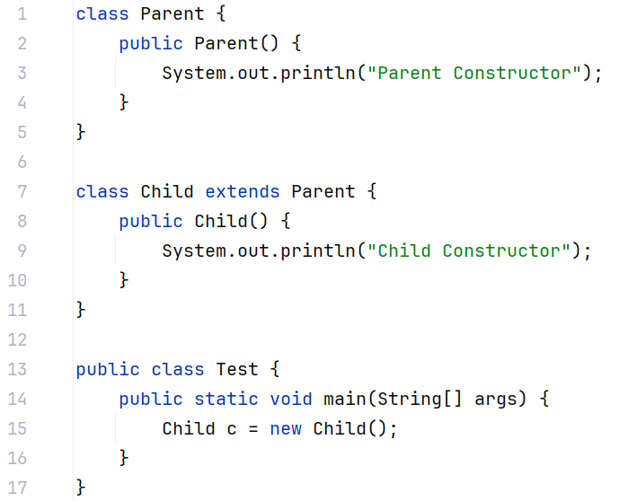 Solved What will code output? class Parent {public | Chegg.com