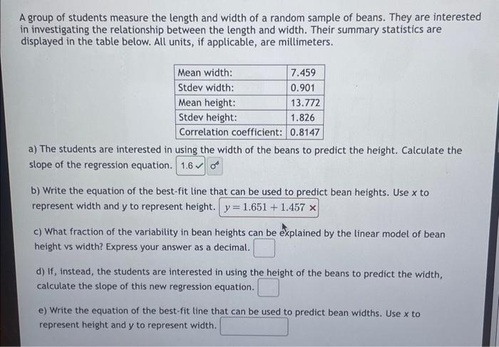 Solved A group of students measure the length and width of a | Chegg.com