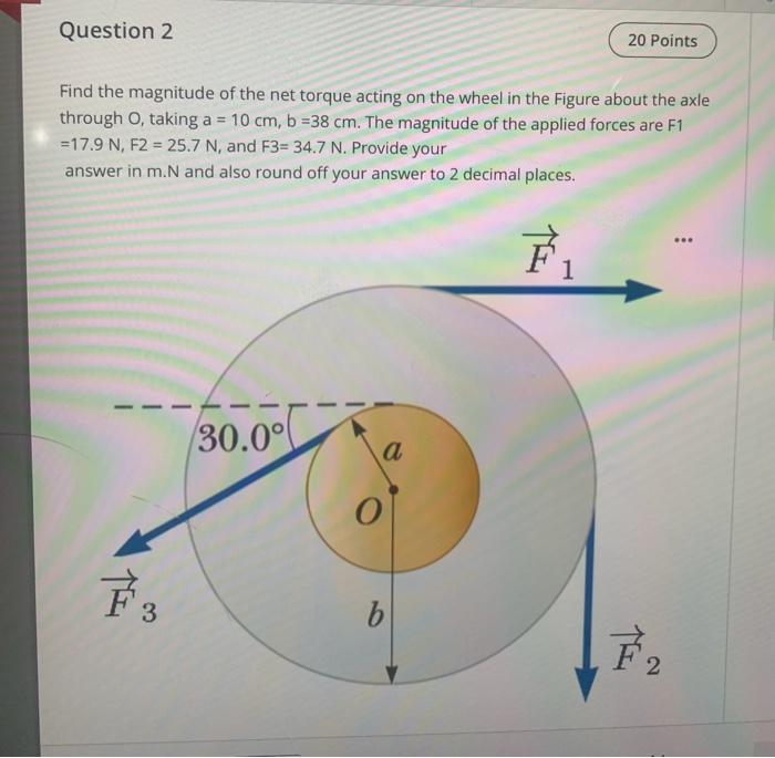 Solved Find the magnitude of the net torque acting on the | Chegg.com