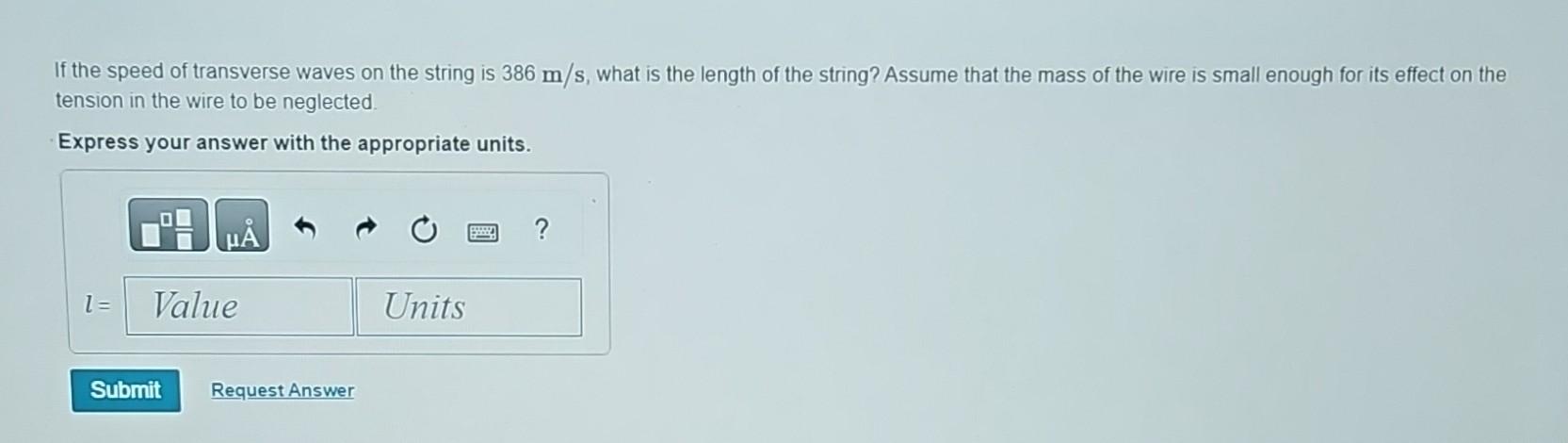 For a string stretched between two supports, two | Chegg.com