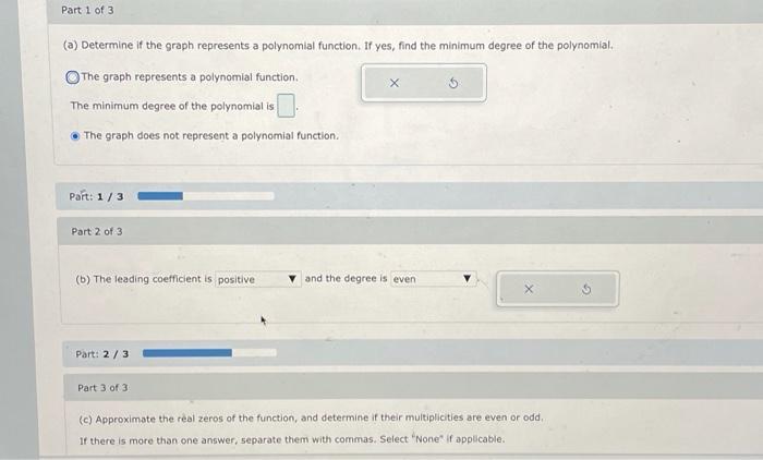 Solved Determine if the graph can represent a polynomial | Chegg.com