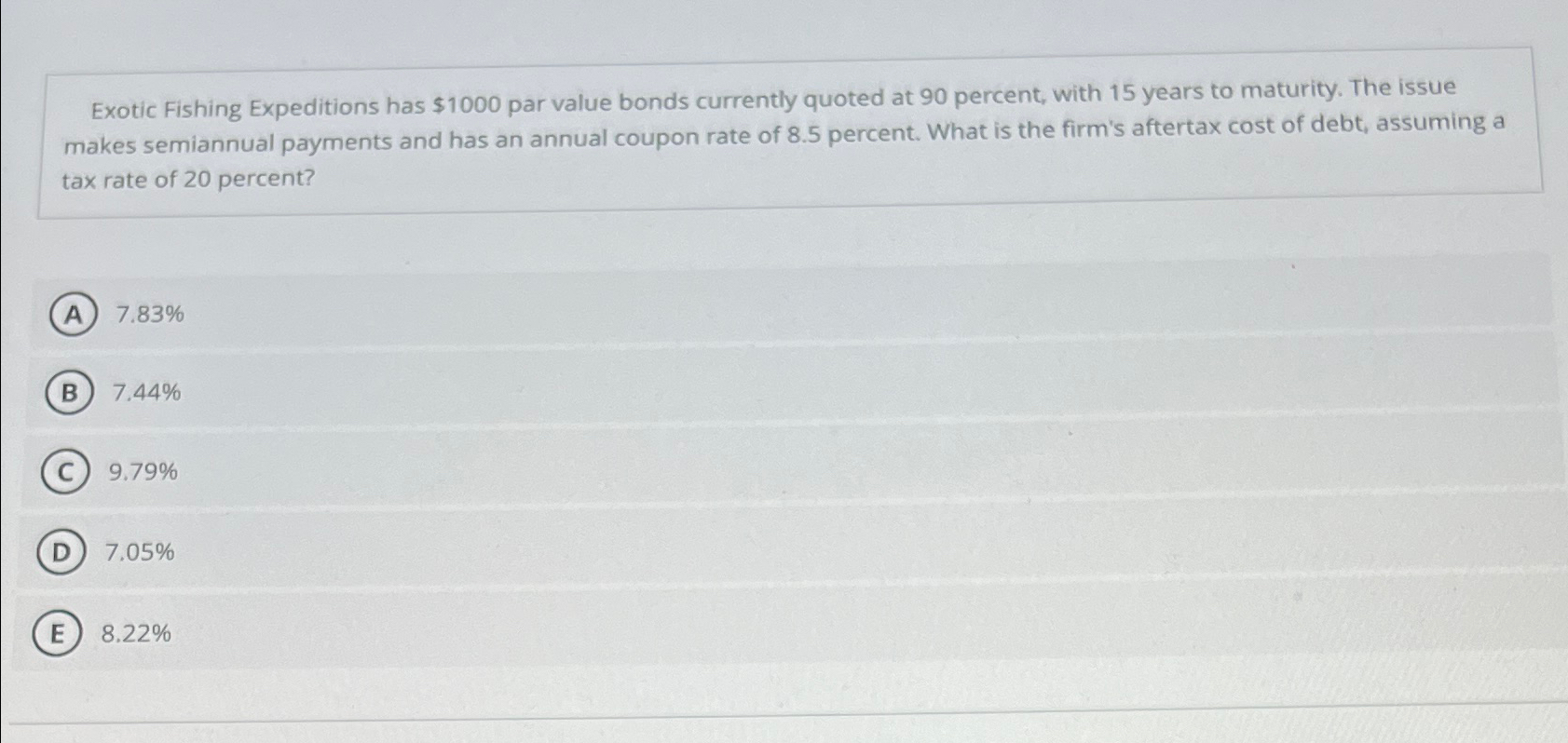 Solved Exotic Fishing Expeditions has $1000 ﻿par value bonds | Chegg.com