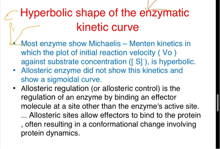 Solved Hyperbolic shape of the enzymatic kinetic curve Most | Chegg.com